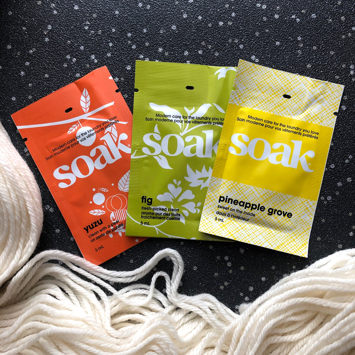 3 Soak Sachets Yuzu Fig and Pineapple Grove – The Yarn Badger